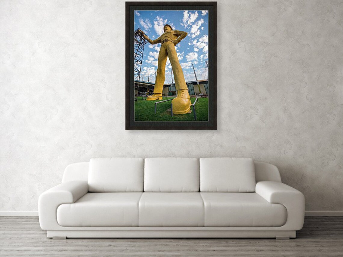 Tulsa Golden Driller Print Tulsa Wall Art Oklahoma Driller | Etsy