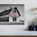 Vintage Barn, American Flag, Red White Blue, Rustic, Farmhouse, Rural ...