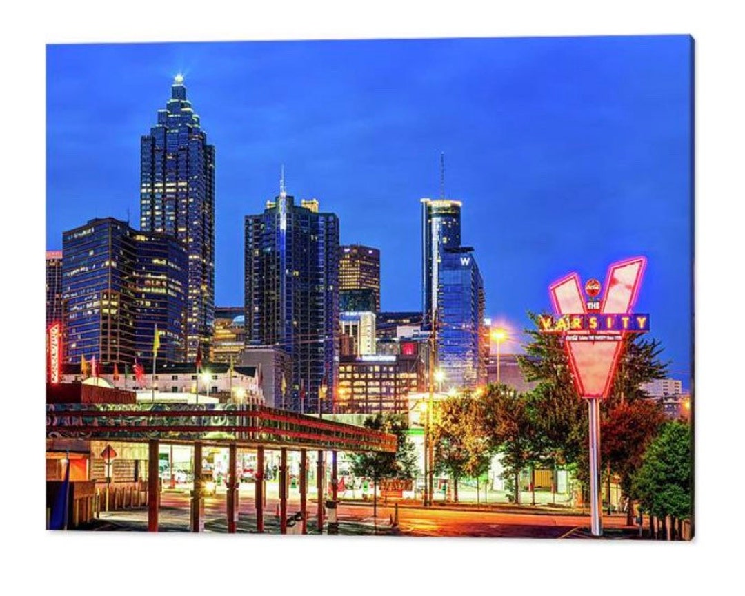 The Varsity, Atlanta Georgia Skyline, Architectural Decor, Atlanta Wall ...