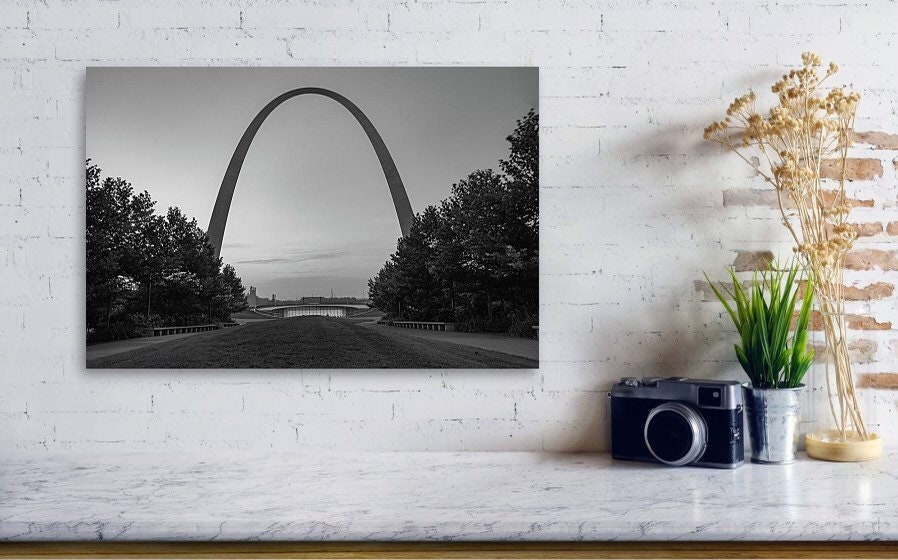 Saint Louis Arch Print Saint Louis Architectural Print BW - Etsy