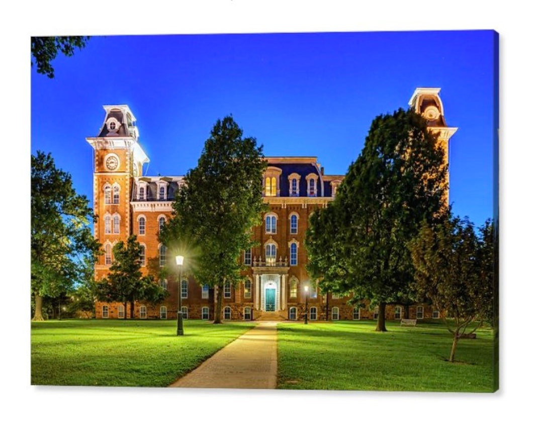 Arkansas Landmarks, Old Main Wall Art, Fayetteville Arkansas, College ...