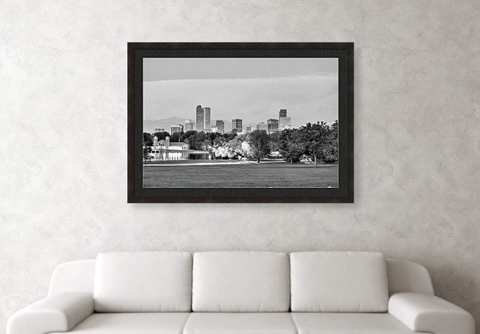 Denver Skyline Print, Architectural Wall Art, Colorado Cityscape Decor ...