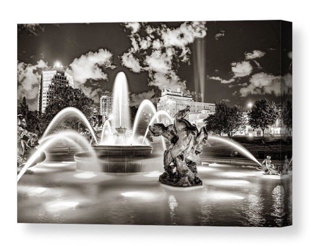 Kansas City Fountain Sepia Print: Mill Creek Park, JC Nichols ...