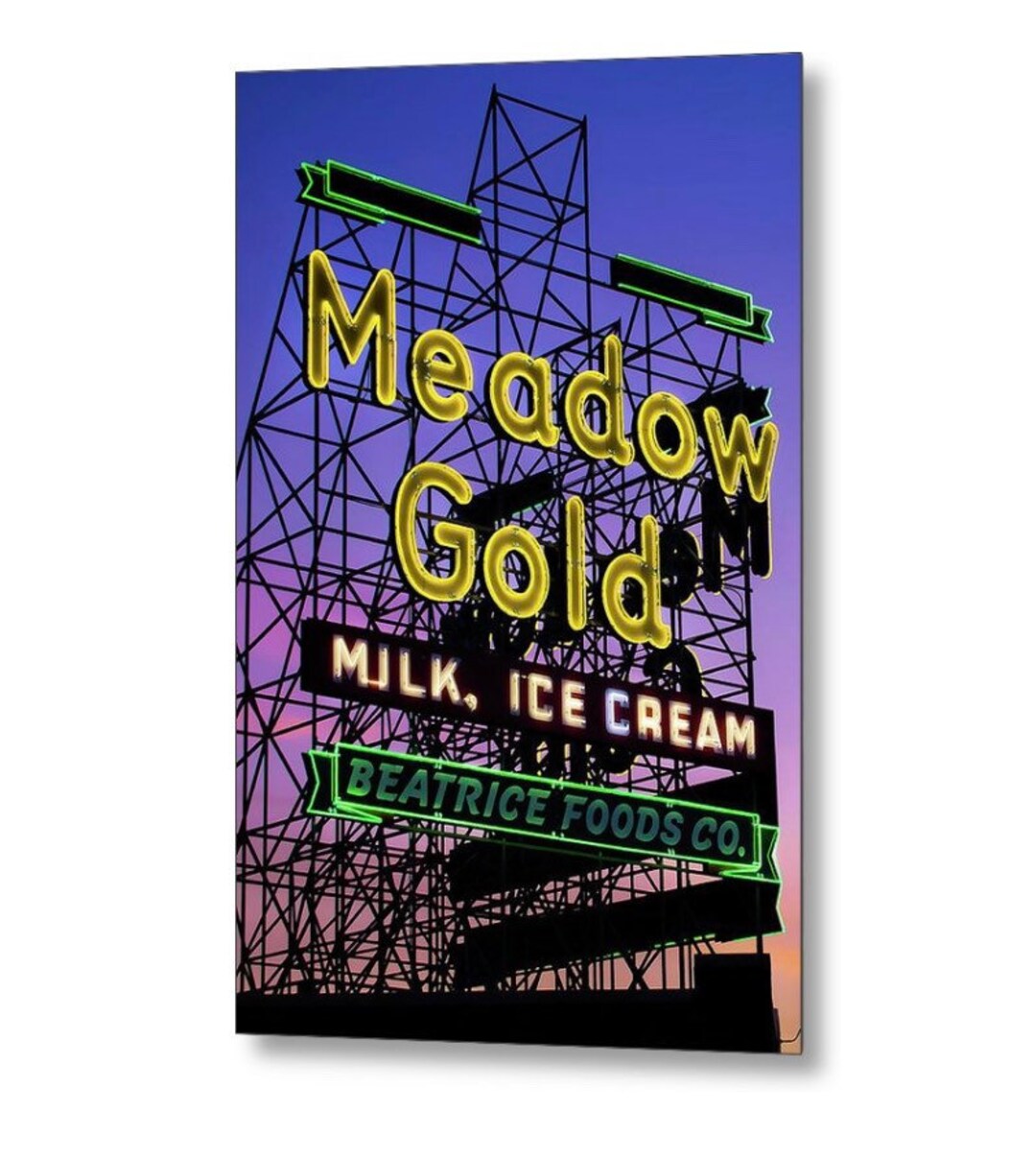 Tulsa Meadow Gold Neon, Route 66 Neon, Neon Sign Print, Tulsa Oklahoma ...