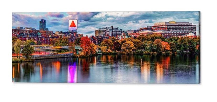 Boston's Charles River Autumn Landscape Panorama | Etsy