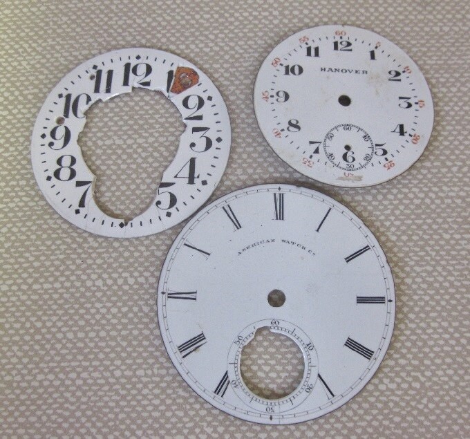 Distressed Porcelain Pocket Watch Dials/faces. Steampunk Findings ...