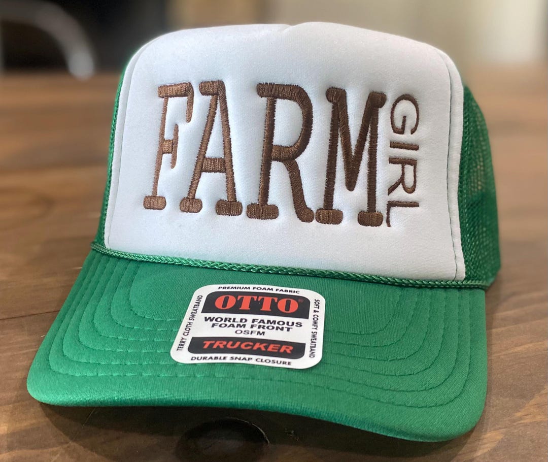 Farm Girl Embroidered Trucker Hat: Country Snapback Cap - Etsy