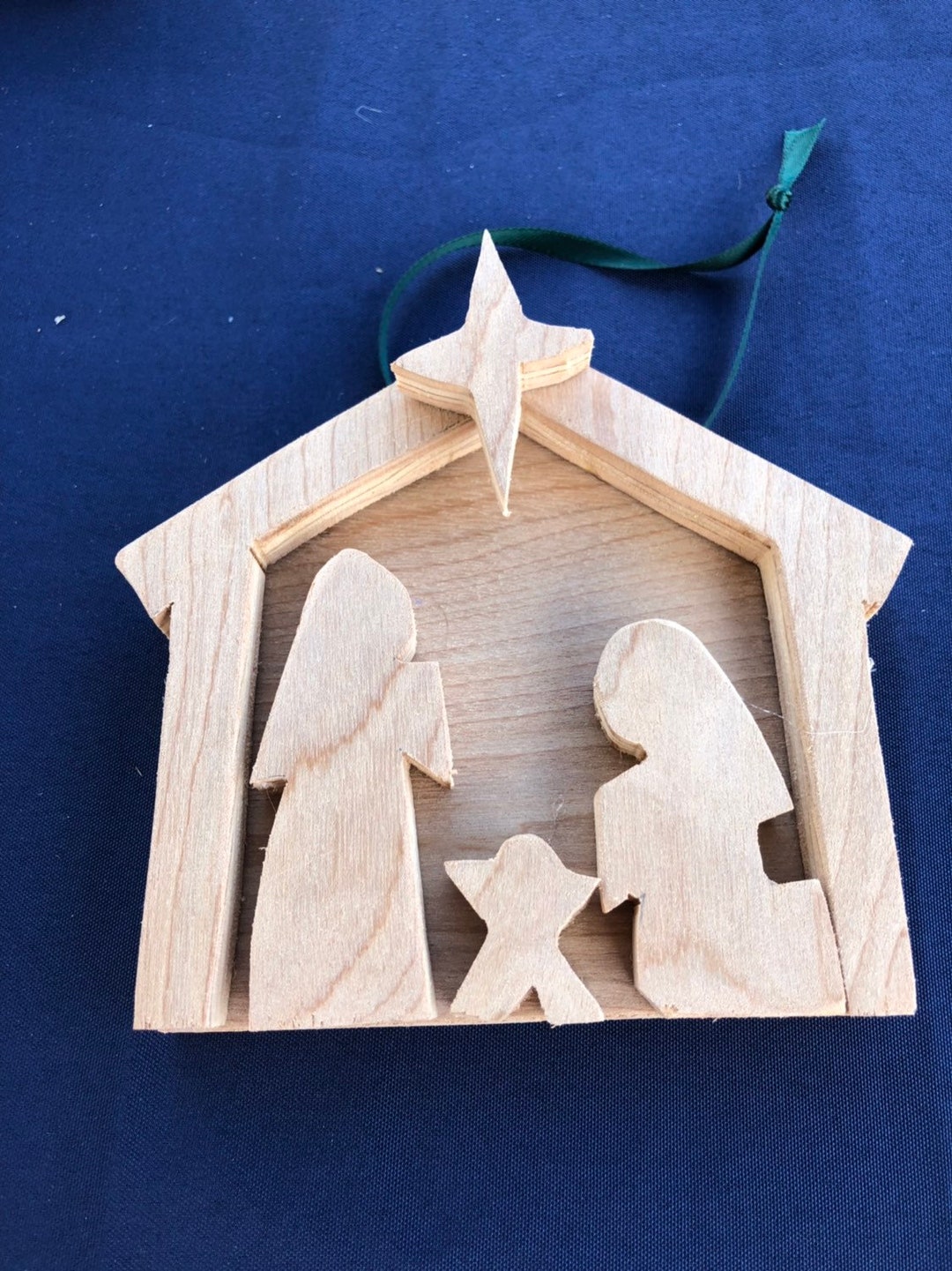 Rustic Nativity Scene Primitive Nativity Christmas Ornament Nativity ...