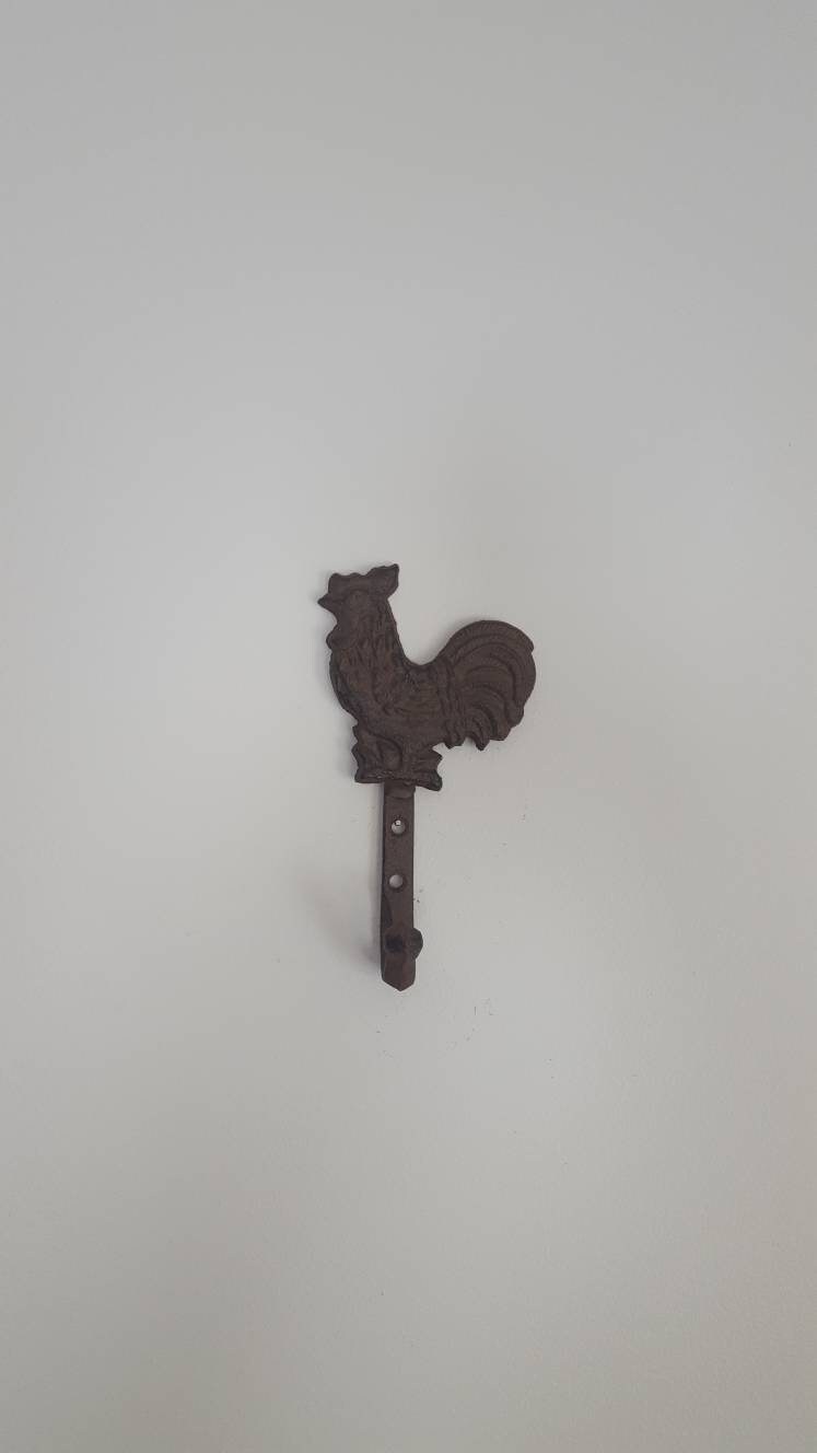 Rooster Hook Rustic Hook Chicken Hook Farmhouse Hook | Etsy