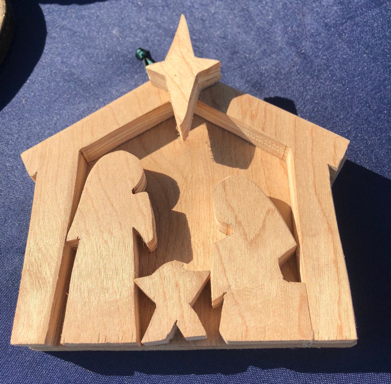 Rustic Nativity Scene Primitive Nativity Christmas Ornament Nativity ...