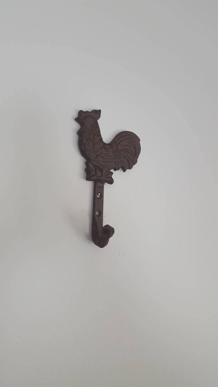 Rooster Hook Rustic Hook Chicken Hook Farmhouse Hook | Etsy