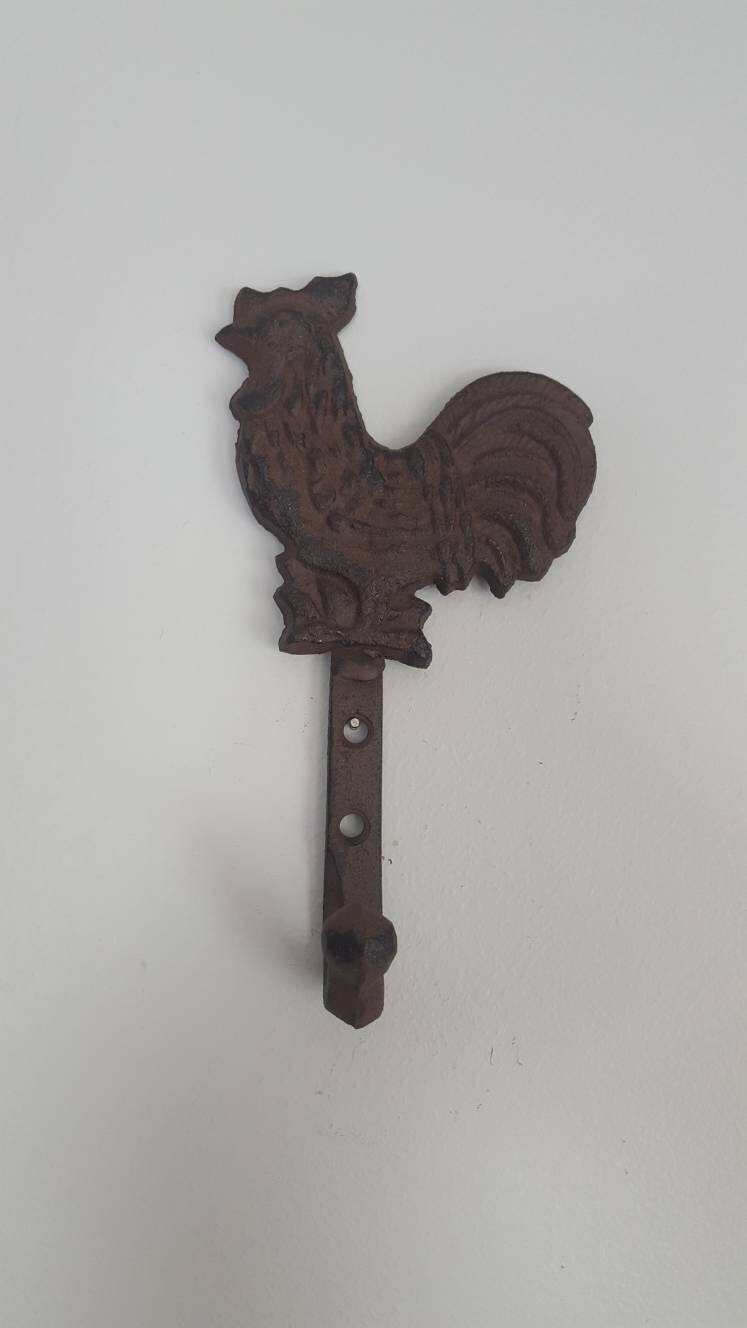 Rooster Hook Rustic Hook Chicken Hook Farmhouse Hook | Etsy