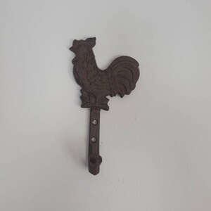 Rooster Hook Rustic Hook Chicken Hook Farmhouse Hook | Etsy