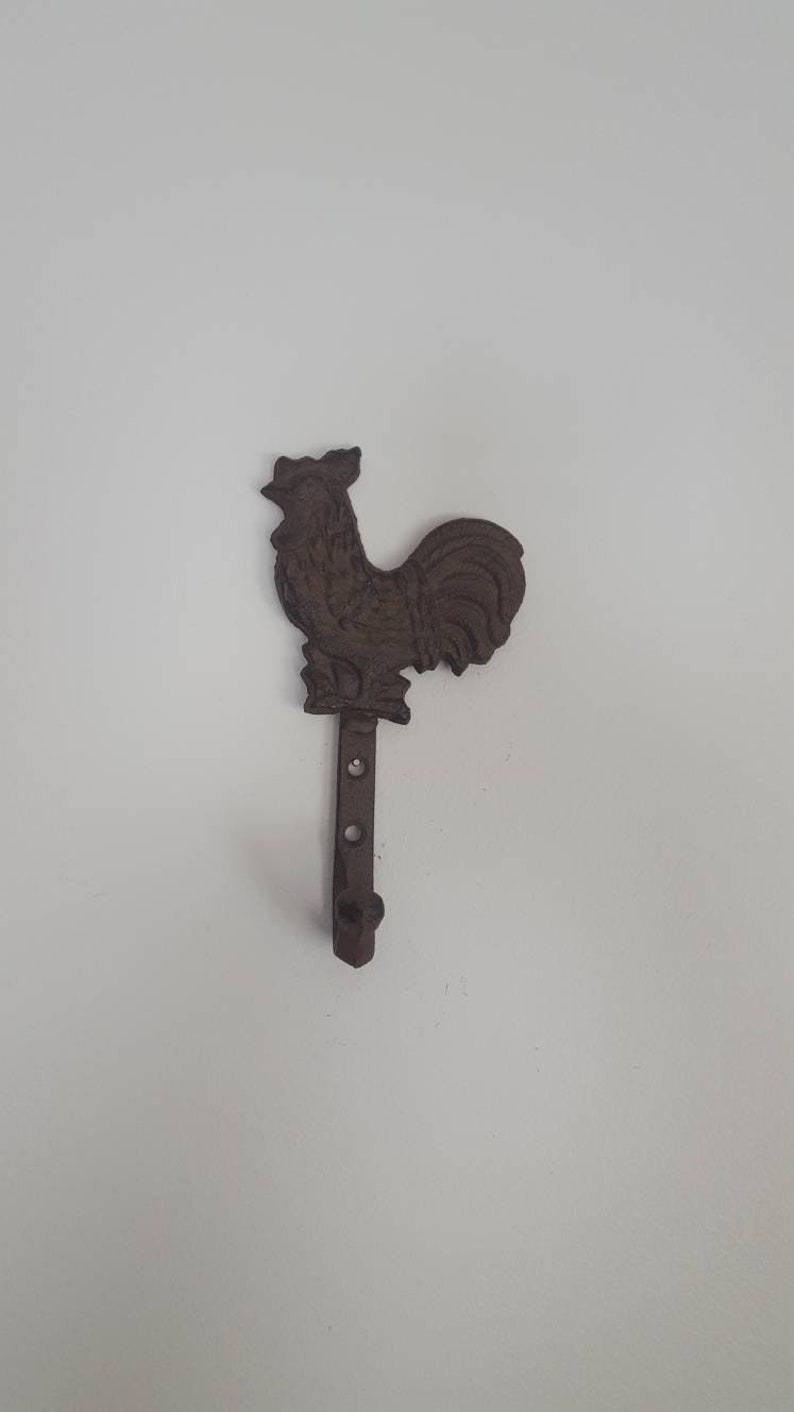 Rooster Hook Rustic Hook Chicken Hook Farmhouse Hook - Etsy