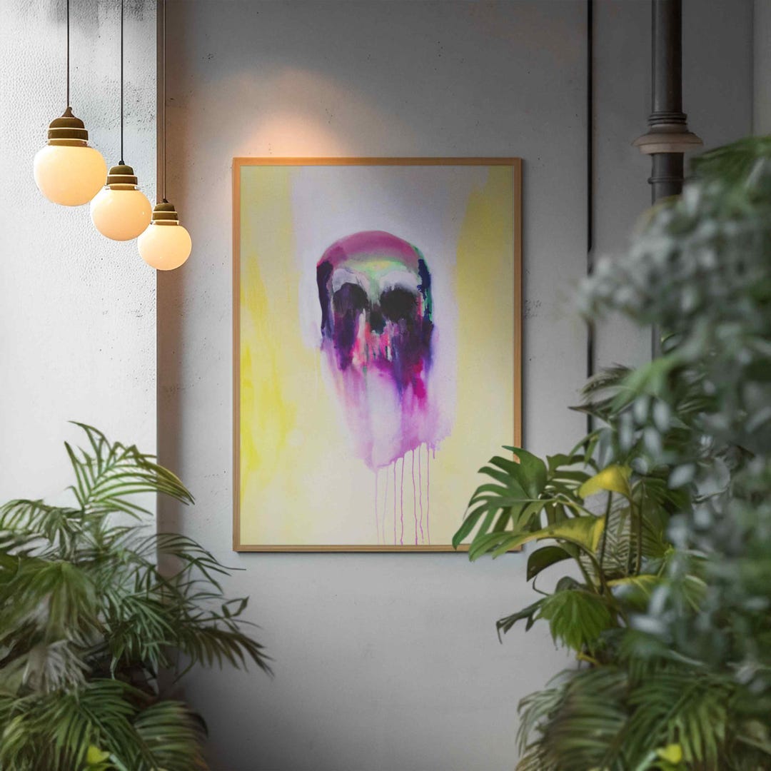 Colorful Skull Artwork | Expressive Painting | Modern Abstract Decor ...