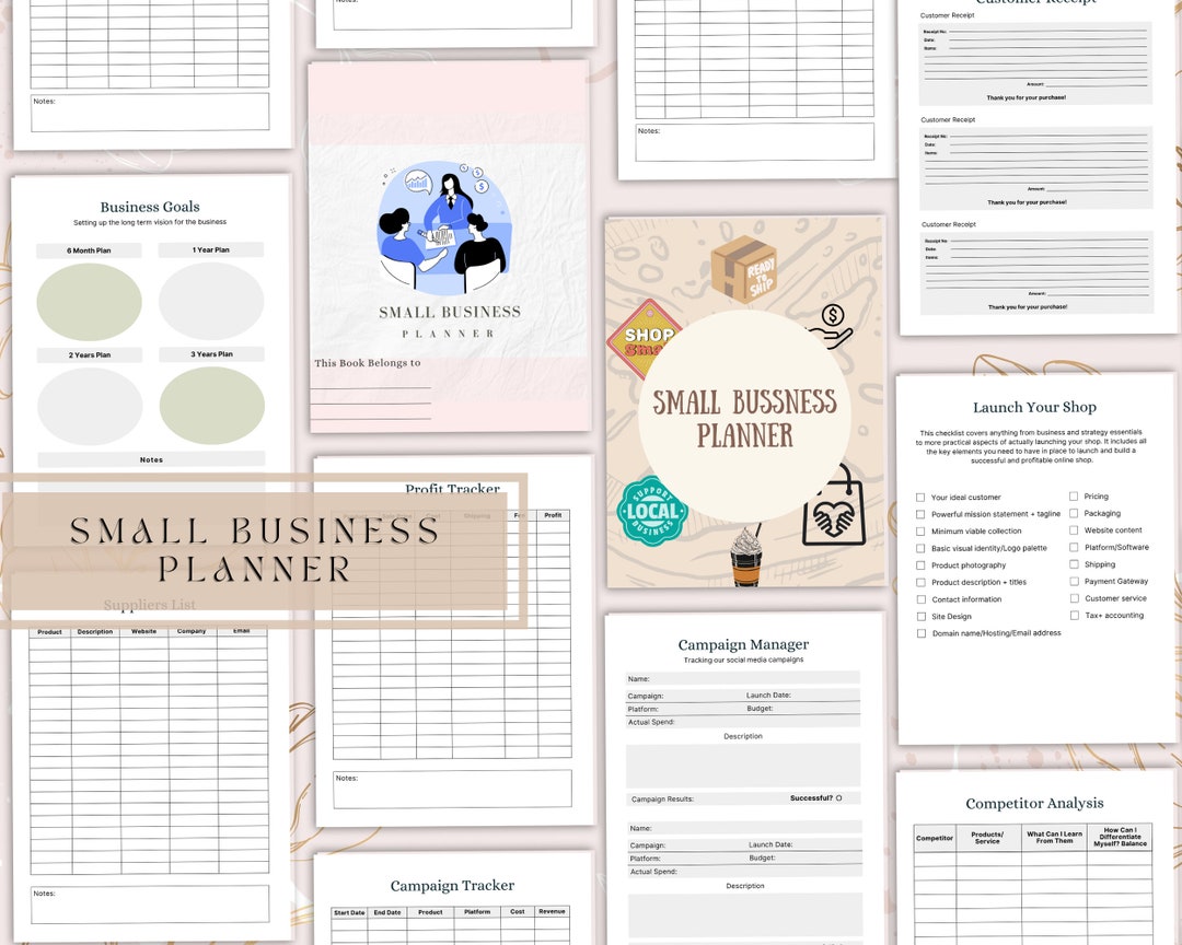 Printable Business Planner, Small Business Organizer, Business Plan ...