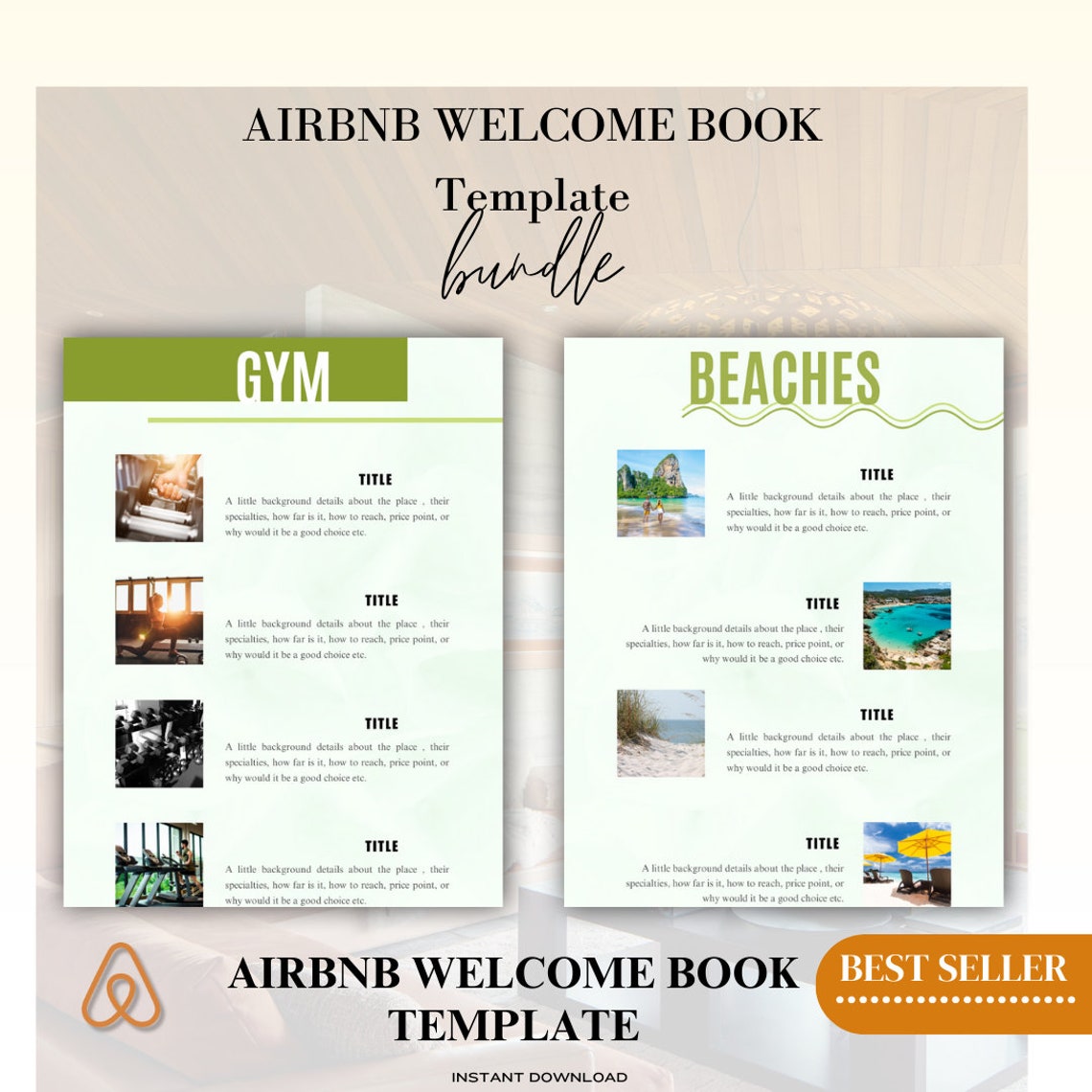 Editable Airbnb Welcome Book Template: Host Bundle (digital Download ...