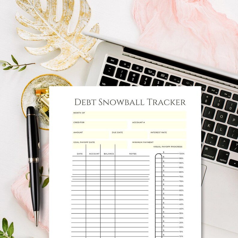 Debt Snowball Tracker: Financial Planner, Debt Payoff Log (PDF) - Etsy
