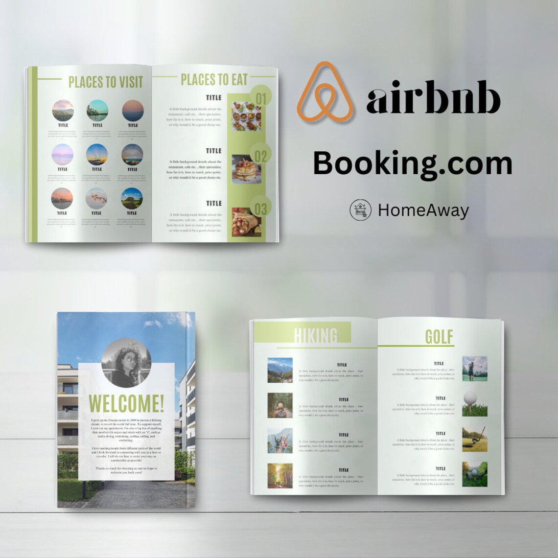 Editable Airbnb Welcome Book Template: Host Bundle (digital Download ...