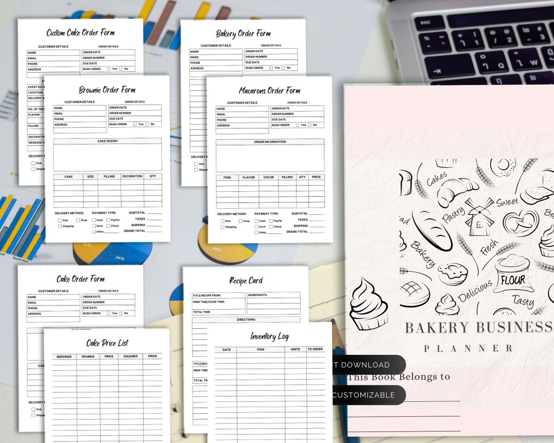 Bakery Business Planner, Daily Planner Book, Entrepreneur Planner ...