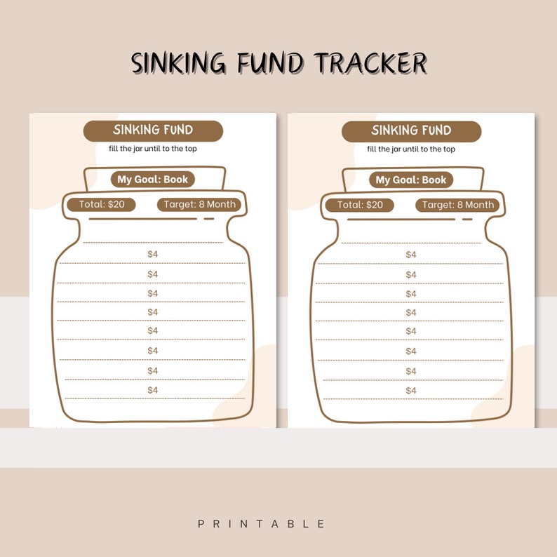 Aesthetic Sinking Fund Tracker, Sinking Funds Tracker Printable ...