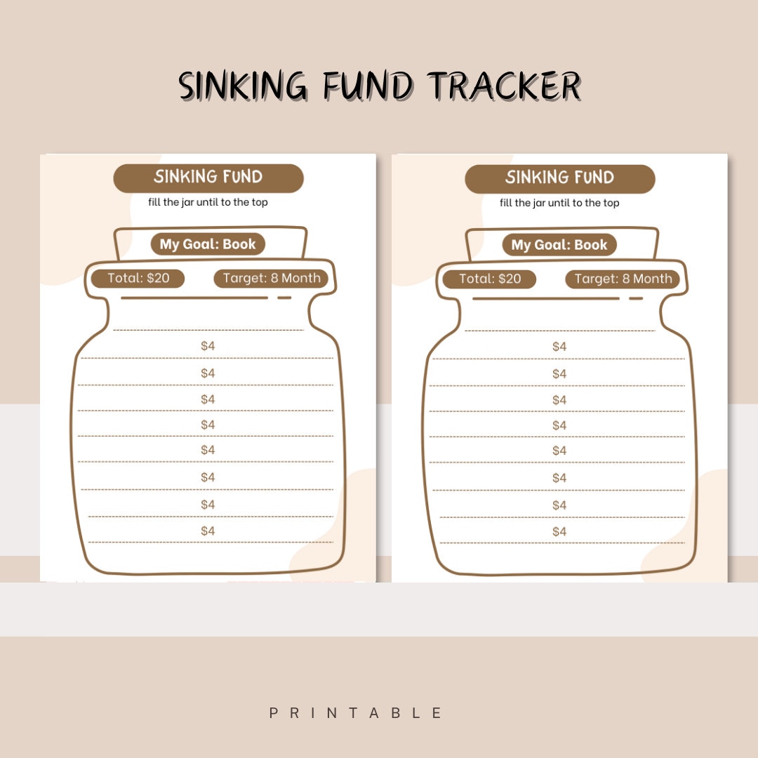 Aesthetic Sinking Fund Tracker, Sinking Funds Tracker Printable ...