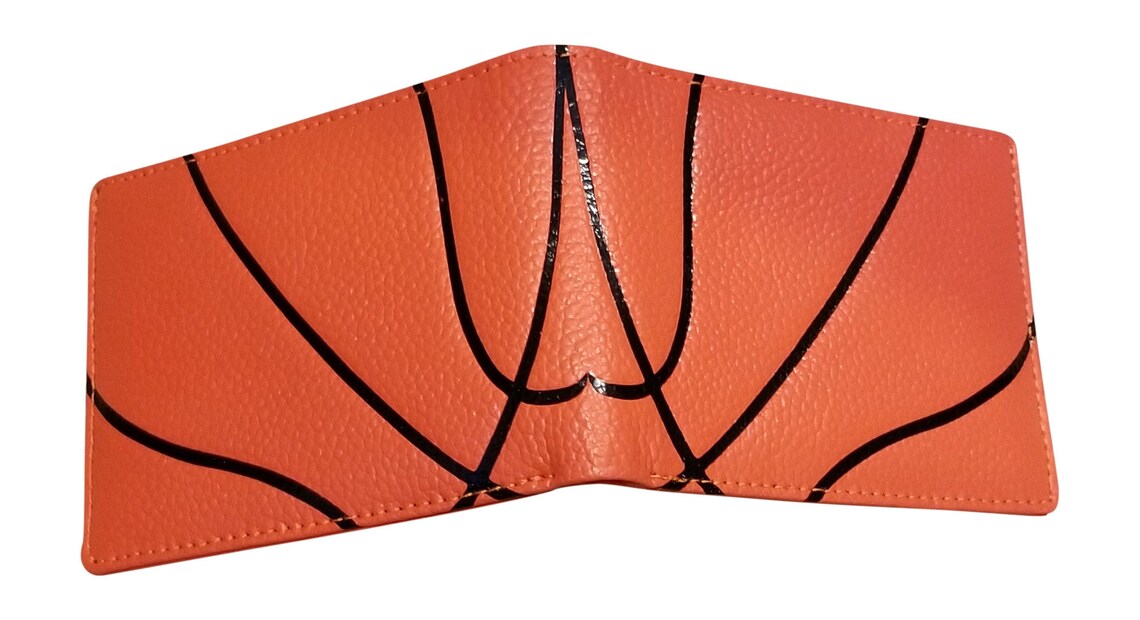 Handmade Leather Basketball Bifold Wallet - Etsy