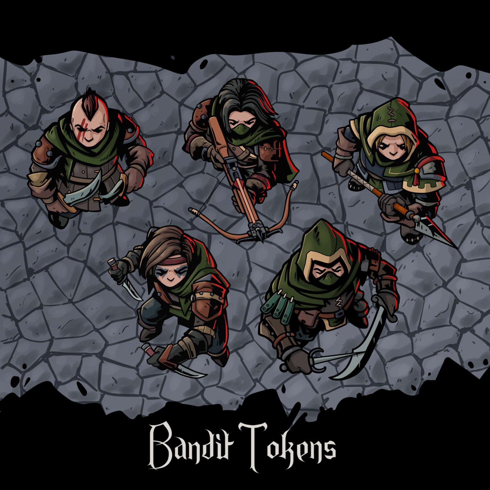 Top Down Tokens - Bandits - Dnd Tokens, RPG, VTT Tokens - Etsy