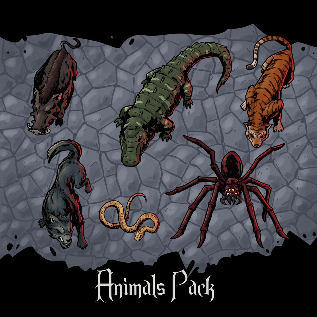 Top Down Tokens - Animals - Dnd Tokens, RPG, VTT Tokens - Etsy