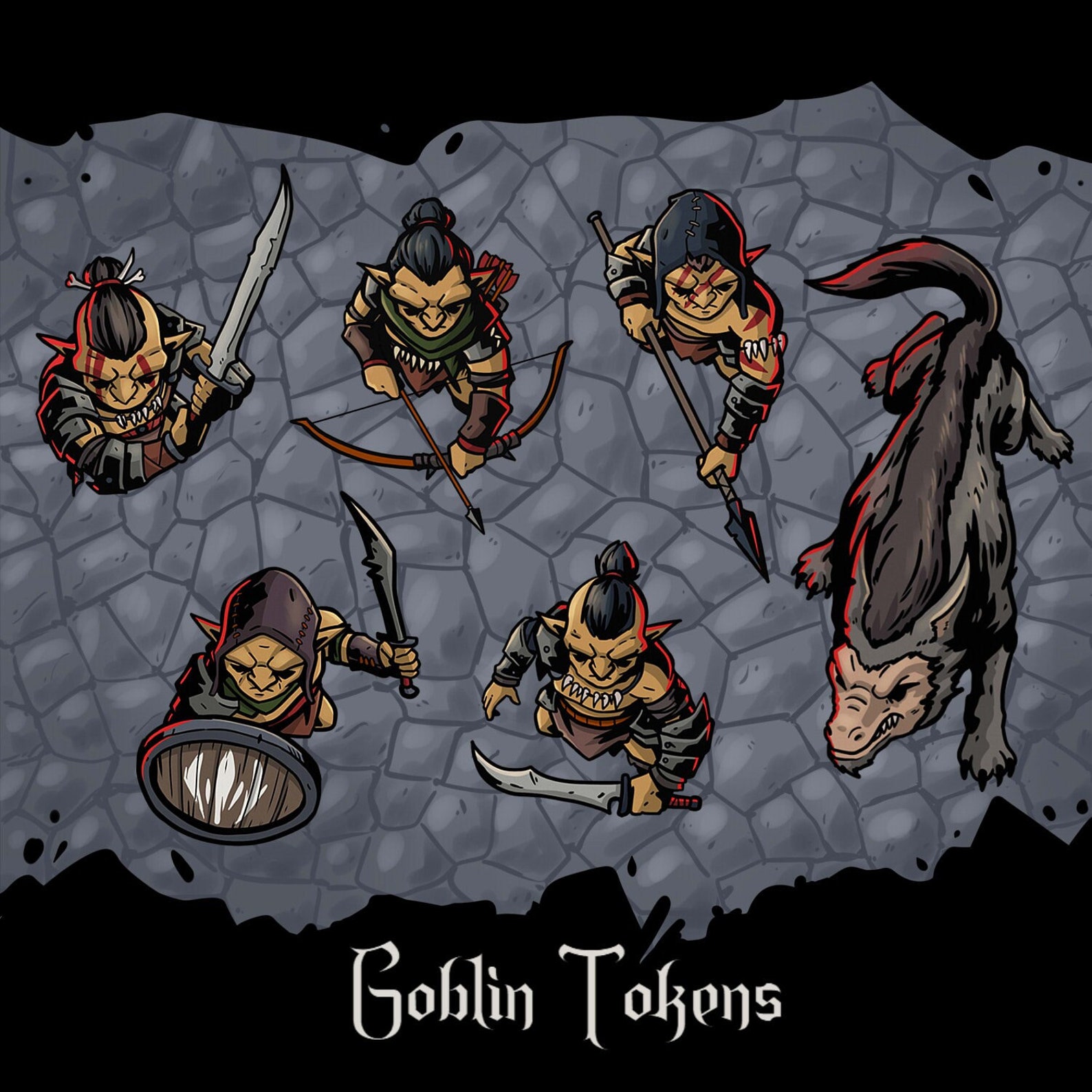 Top Down Tokens - Goblins - Dnd Tokens, RPG, VTT Tokens - Etsy