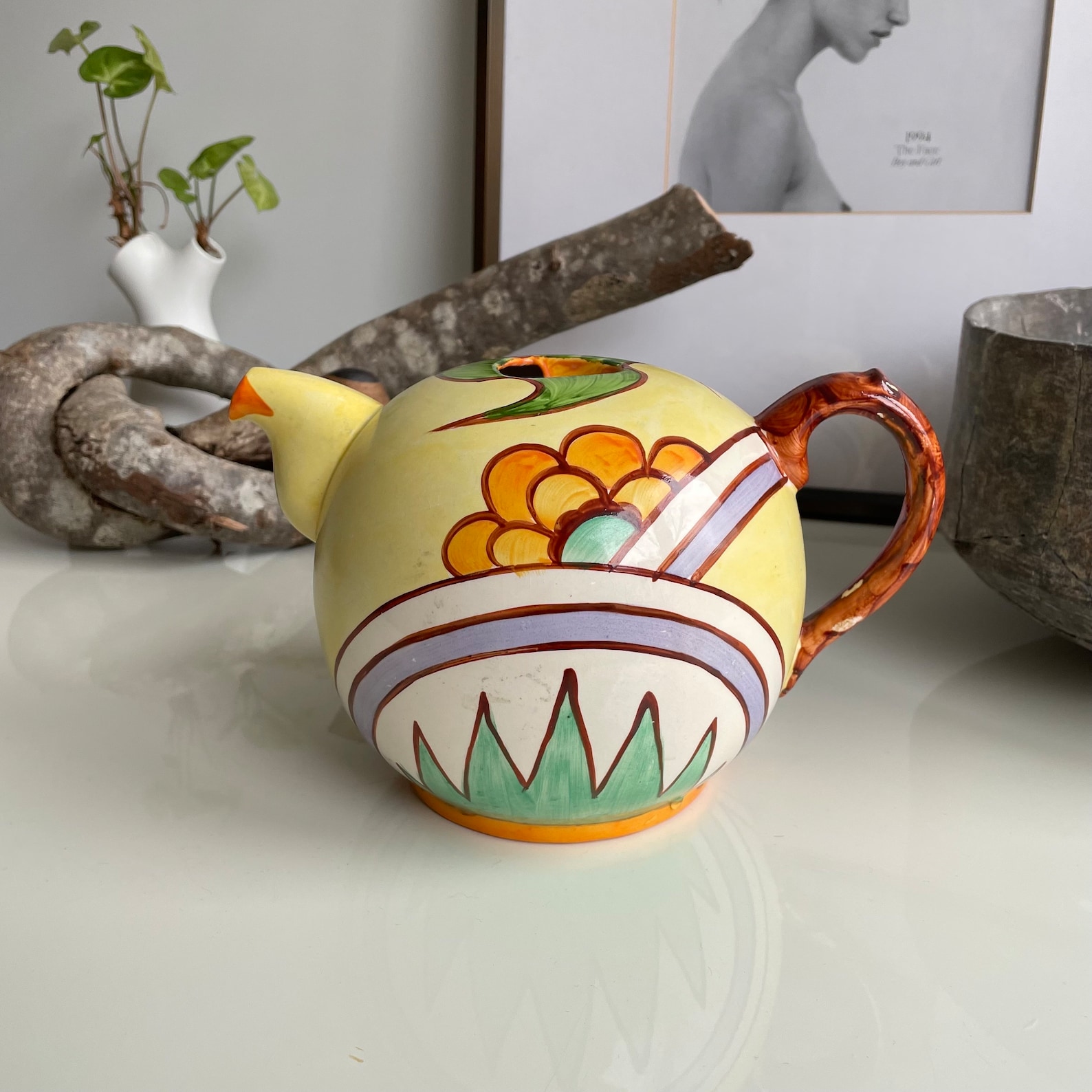 Art Deco 1930s Cubist Geometric Teapot | Clarice Cliff Interest ...