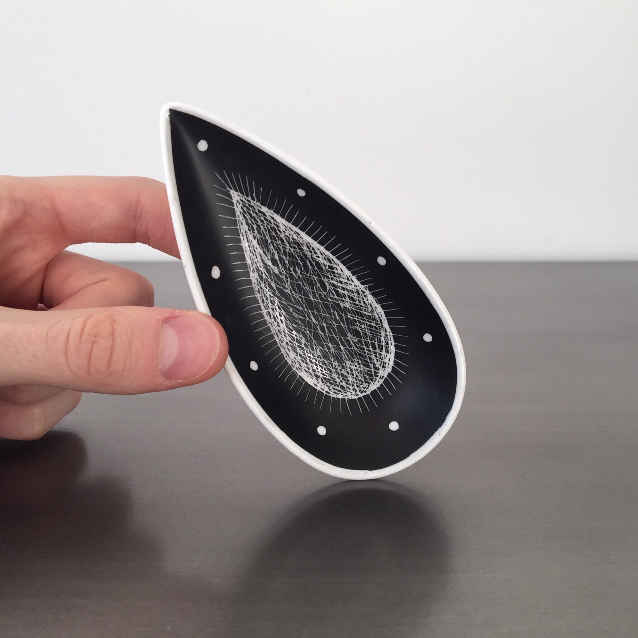 Vintage Teardrop Pin Dish // Voodoo Pattern Foley Bone China | Etsy