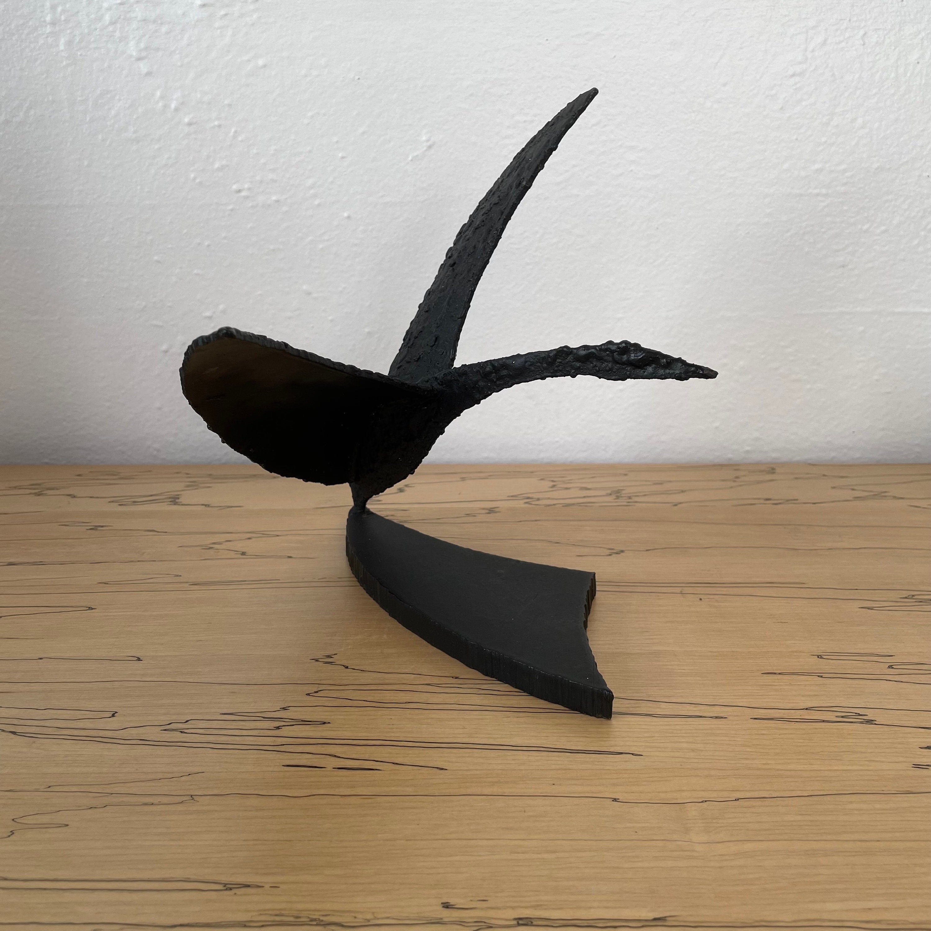 Mid Century Abstract Flying Bird Metal Table Sculpture | Jaro Svitorka ...