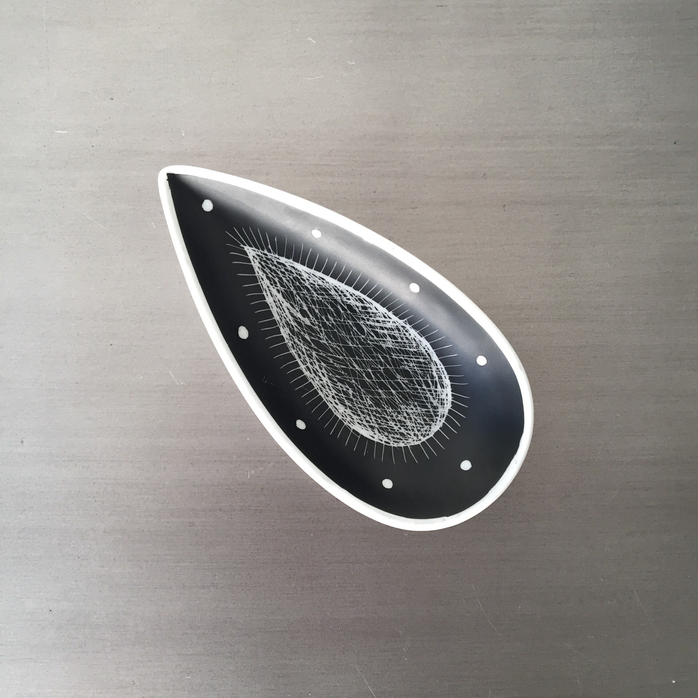 Vintage Teardrop Pin Dish // Voodoo Pattern Foley Bone China | Etsy