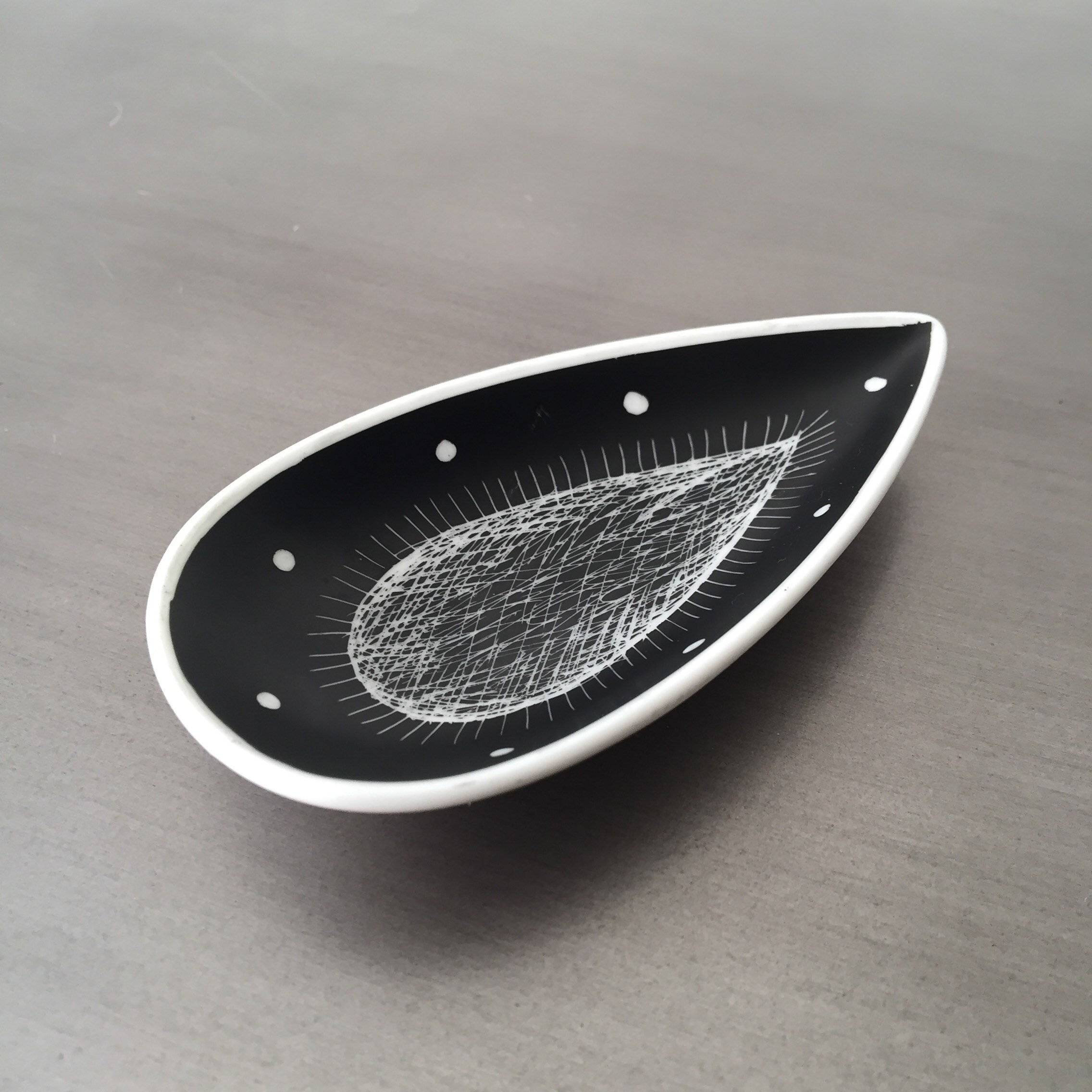 Vintage Teardrop Pin Dish // Voodoo Pattern Foley Bone China | Etsy