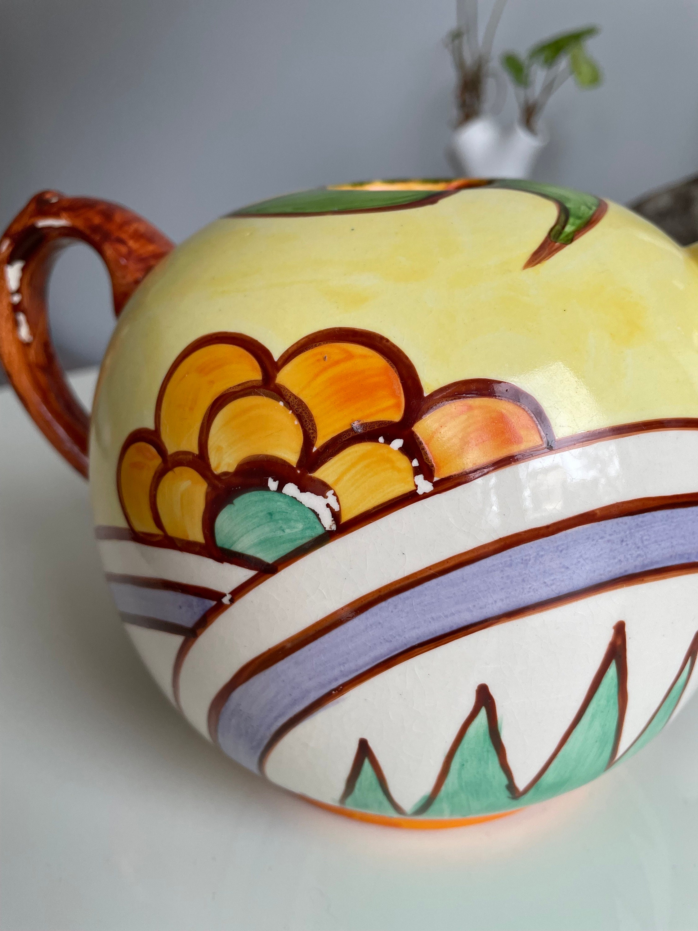 Art Deco 1930s Cubist Geometric Teapot Clarice Cliff - Etsy