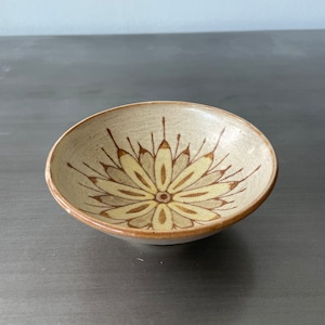 Vintage 1970 Flower Sunburst Studio Pottery Dish | Mid Century Sunburst ...