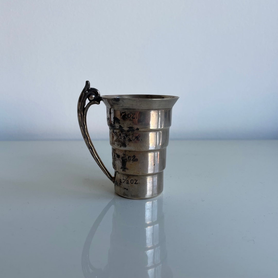 Rare Vintage 1930s Cocktail Jigger 2 Oz | Viking Silver Plated Barware ...
