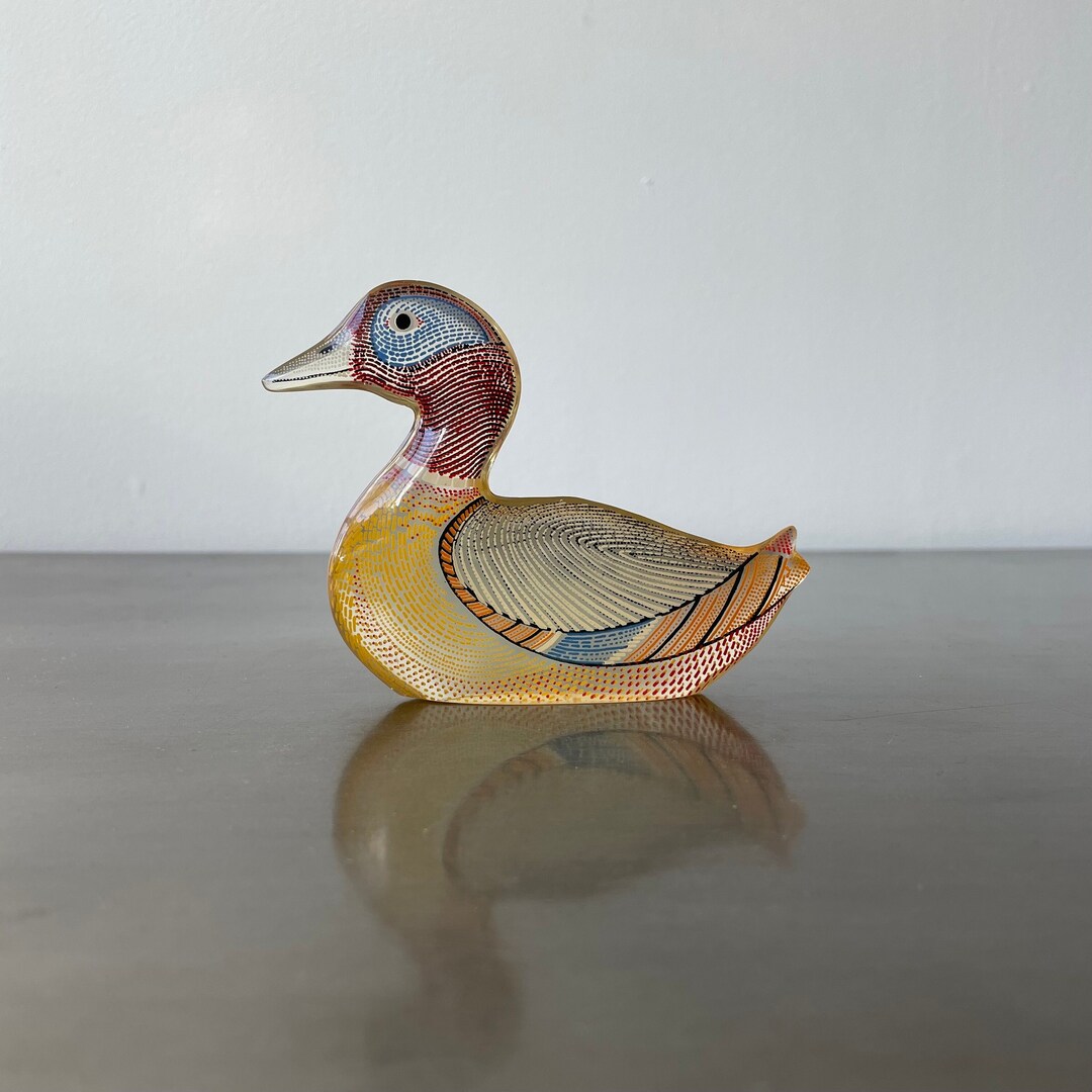 Vintage 1960s Lucite Duck Sculpture | Abraham Palatnik Design ...