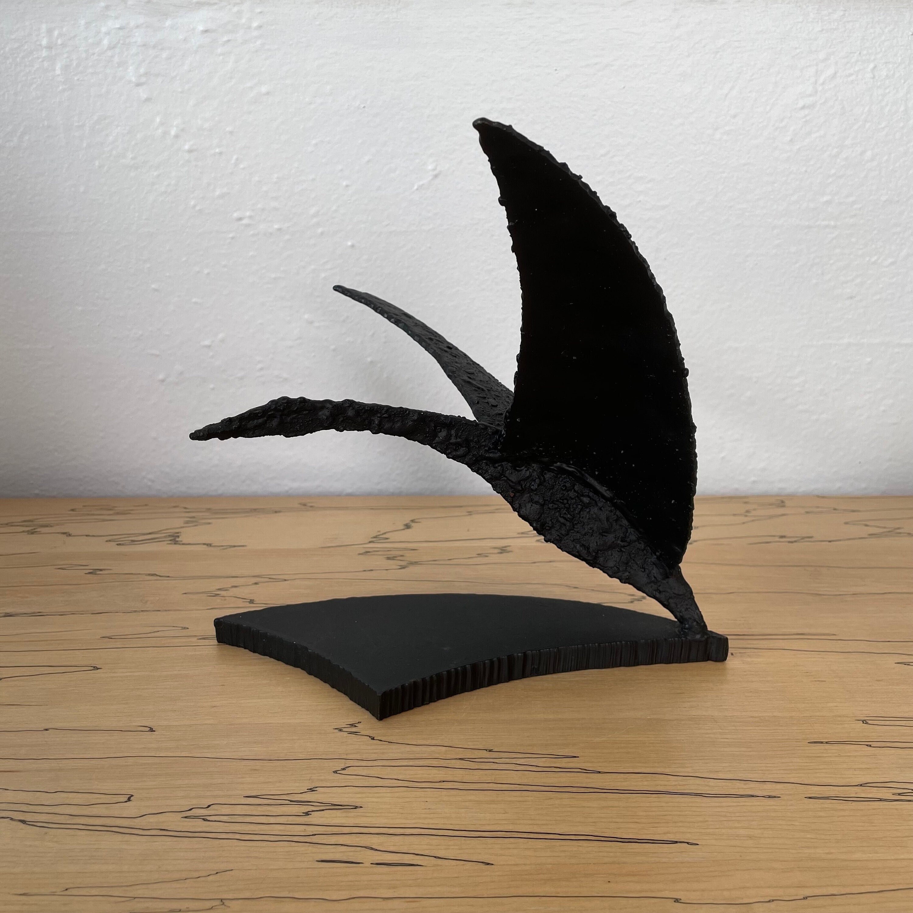 Mid Century Abstract Flying Bird Metal Table Sculpture | Jaro Svitorka ...