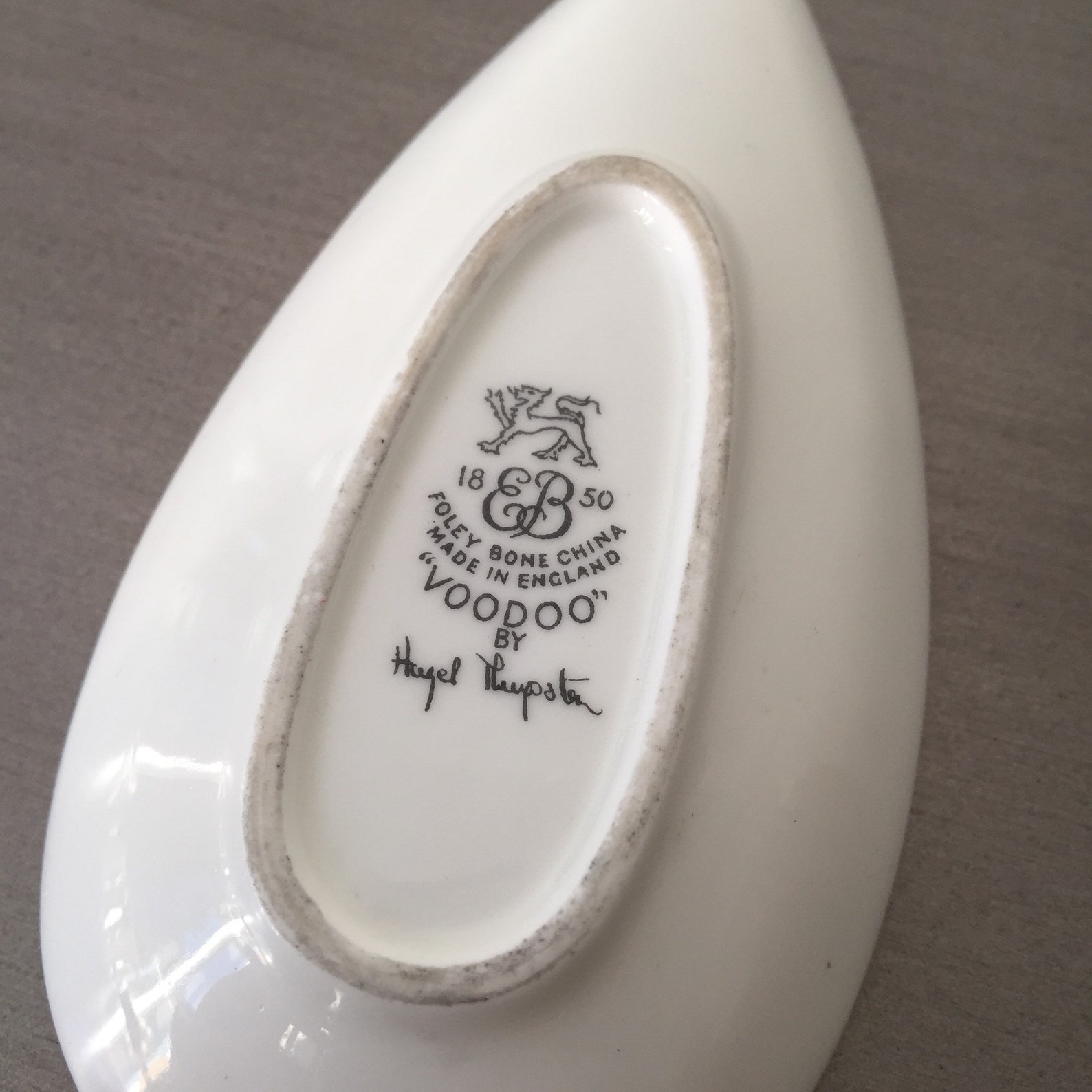 Vintage Teardrop Pin Dish // Voodoo Pattern Foley Bone China - Etsy