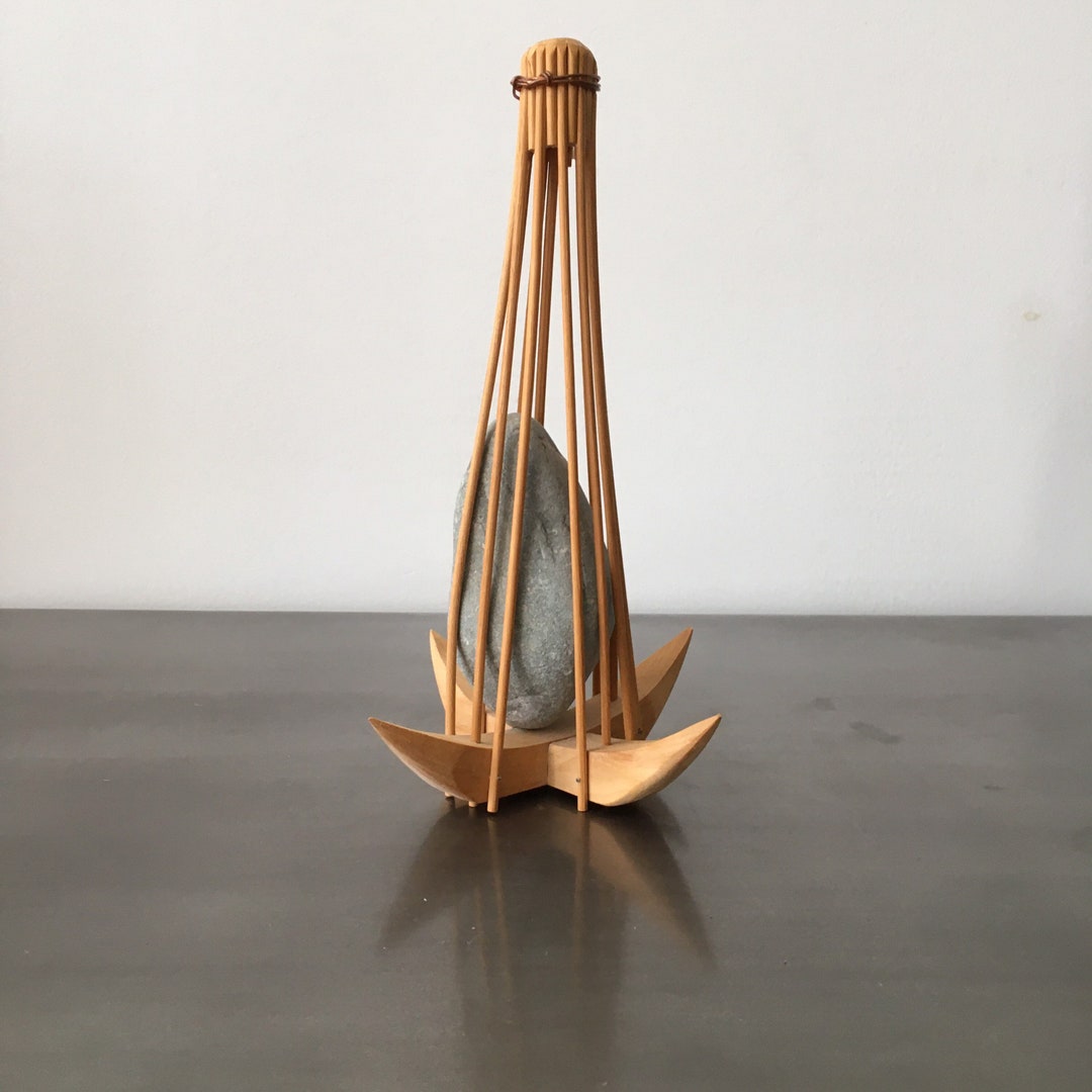 Unusual Wicker and Rock Paperweight // Maritime Killick Anchor // Wabi ...