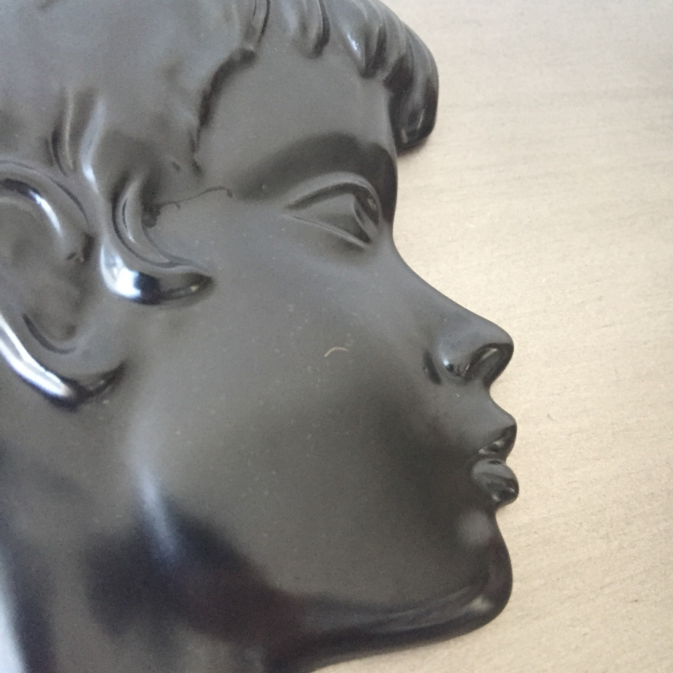 Mid Century Jema Holland Girl Wall Plaque // Black Collection // Girls ...