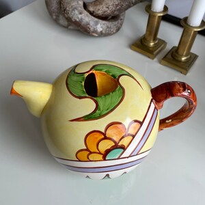 Art Deco 1930s Cubist Geometric Teapot | Clarice Cliff Interest ...