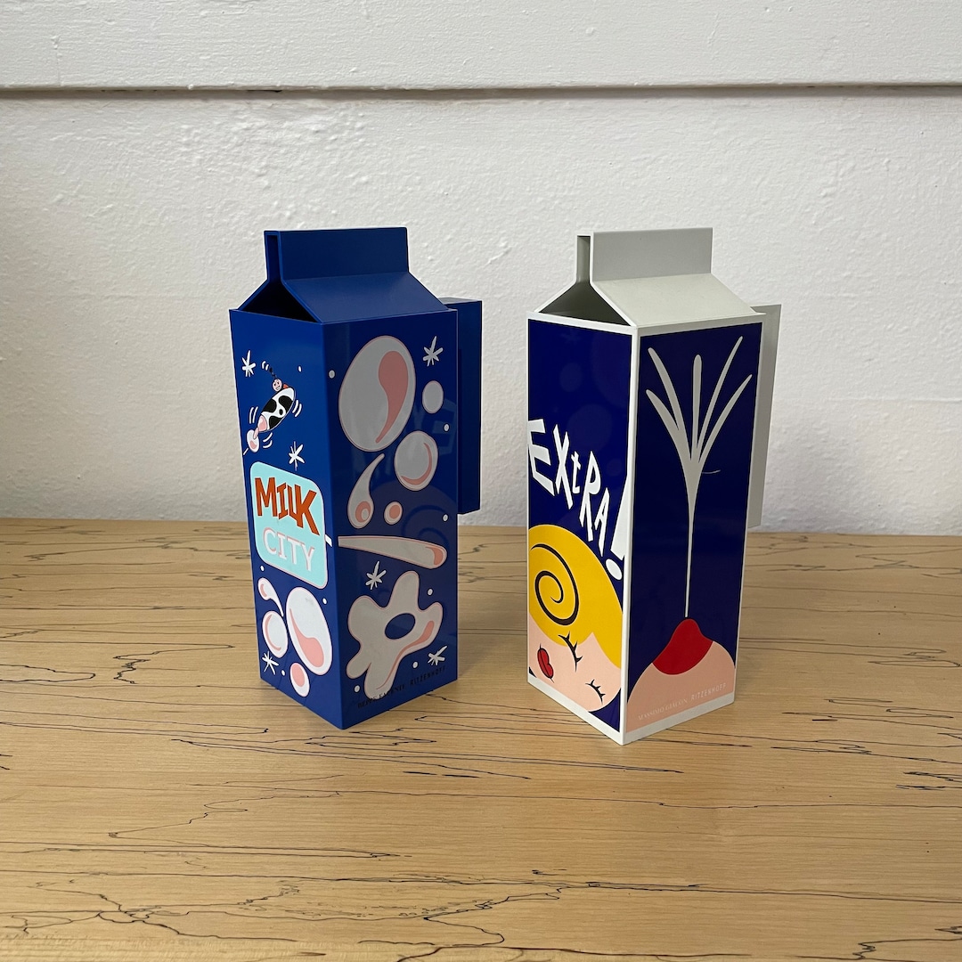 Rare Ritzenhoff Milk Carton Holder Set of 2 | Massimo Giacon | Beppe ...