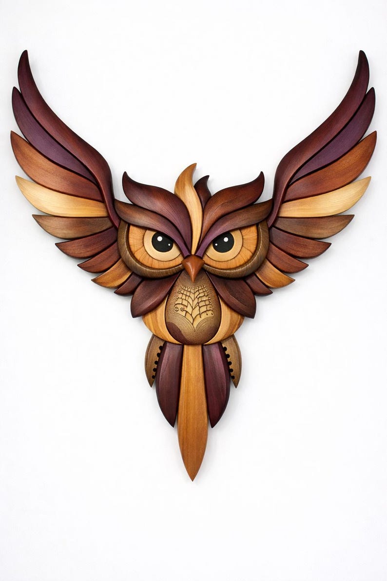Funky Owl in Flight Intarsia Pattern - PDF Digital Version Only - Etsy