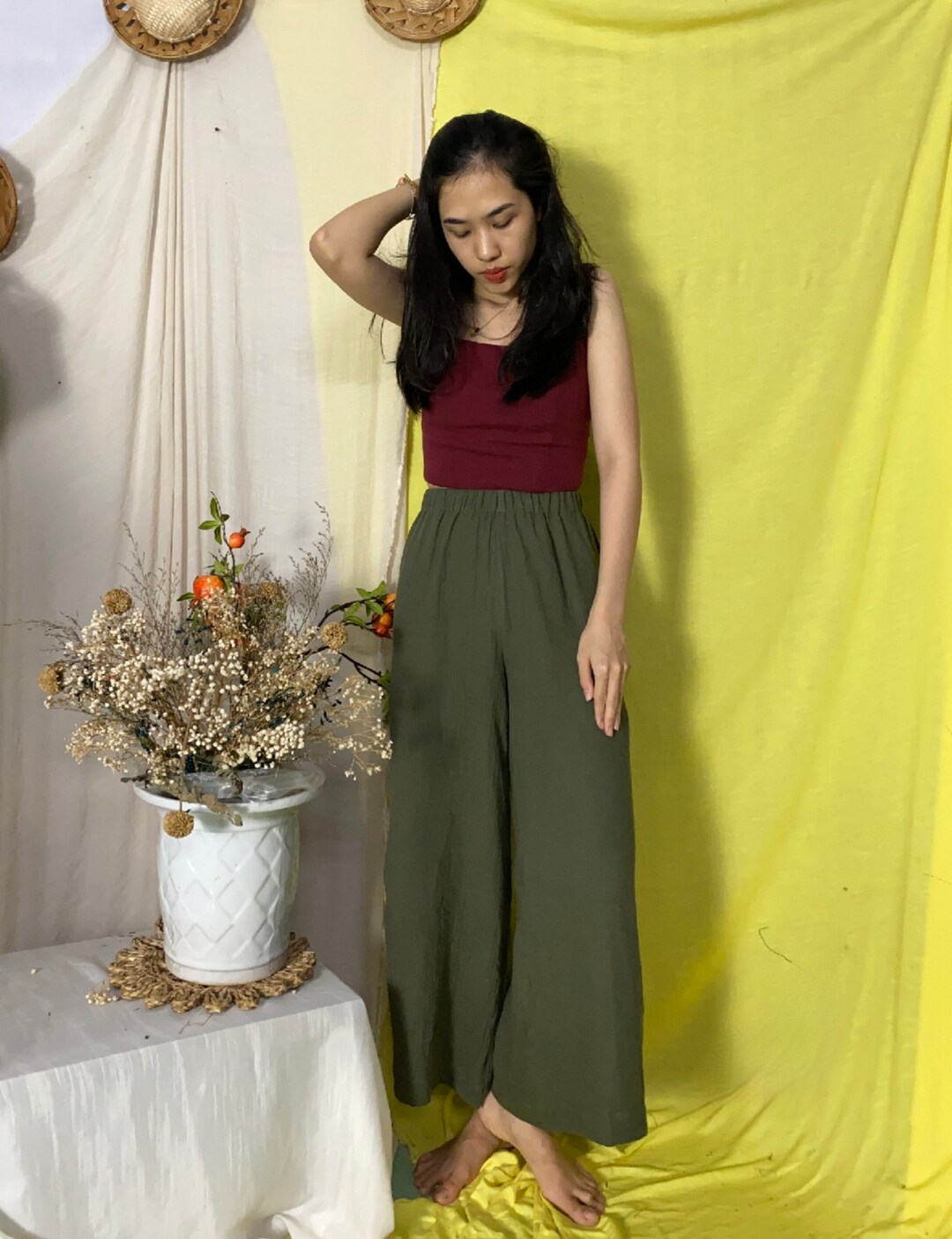 Customize Seamless Trousers Organic Cotton Pants Softest Gauze Organic ...