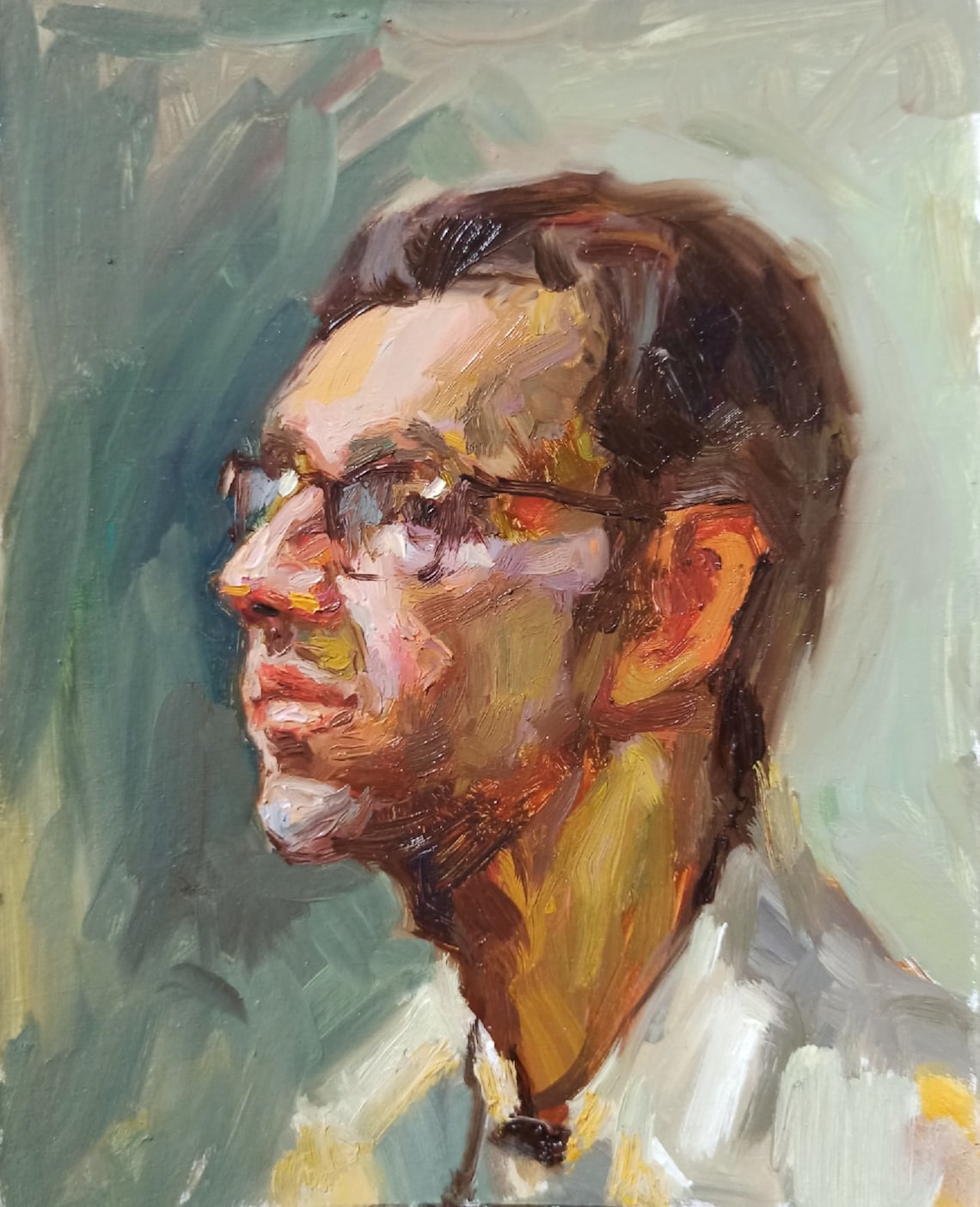 Portrait Painting Original Art Impressionism Oil Portrait | Etsy