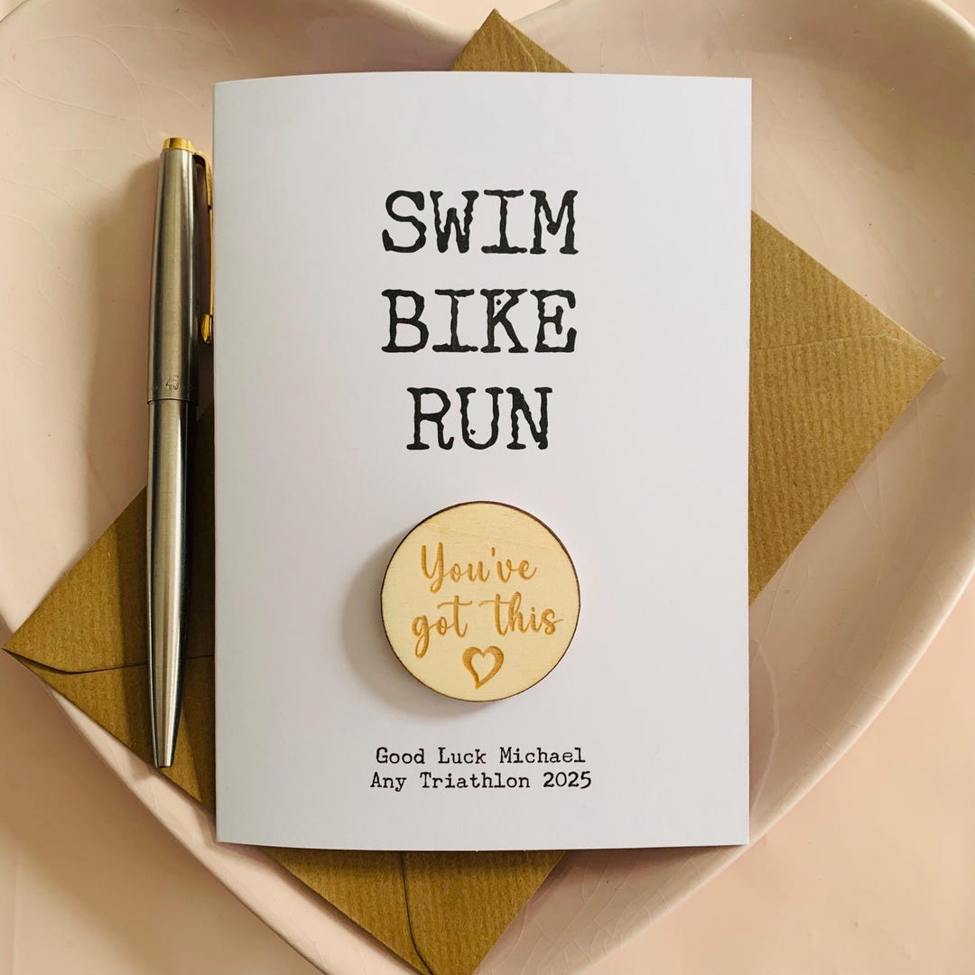 PERSONALISED TRIATHLON CARD With Detachable You’ve Got This Token ...