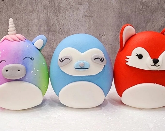 Edible Fondant Squishmallow Cake Topper X 1, Any Character - Etsy